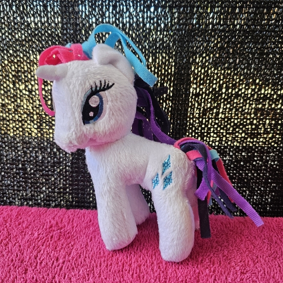 Hasbro | Toys | My Little Pony Rarity Diamond Rainbowfied White Plush 6 ...